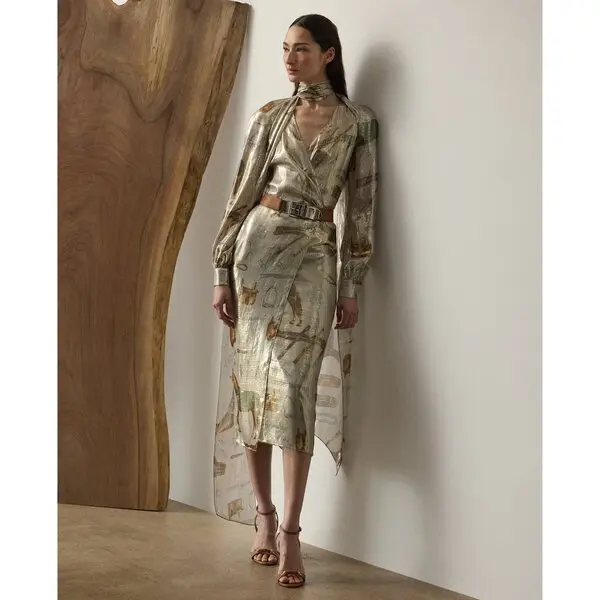 Ralph Lauren Terry Equestrian-print Cocktail Dress