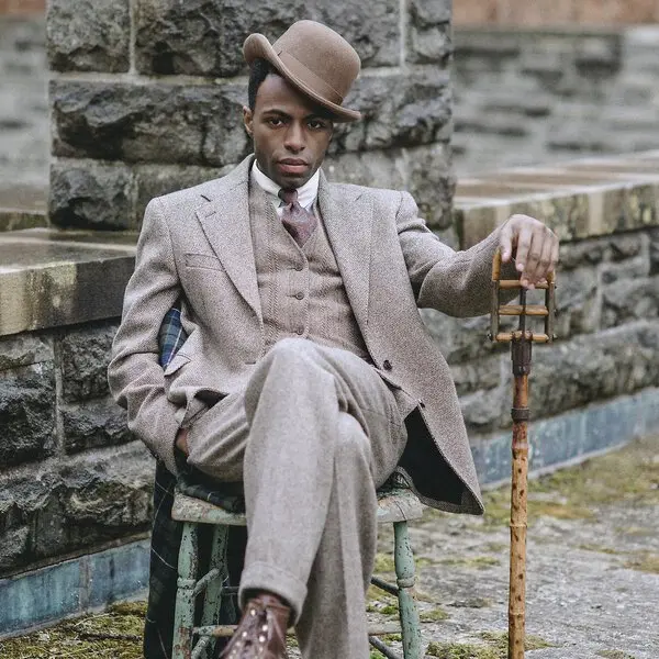 Ralph Lauren Slim Fit Wool Dobby Suit Trouser