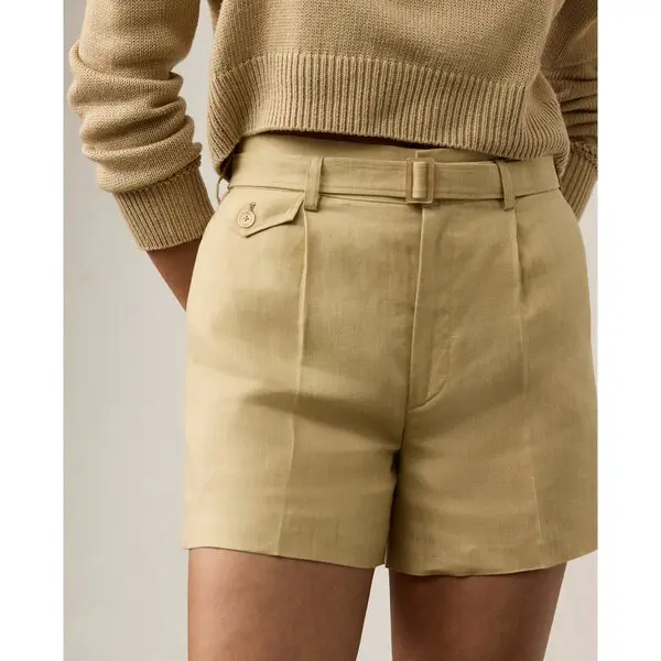 Ralph Lauren Denise Linen Short - Light Sand