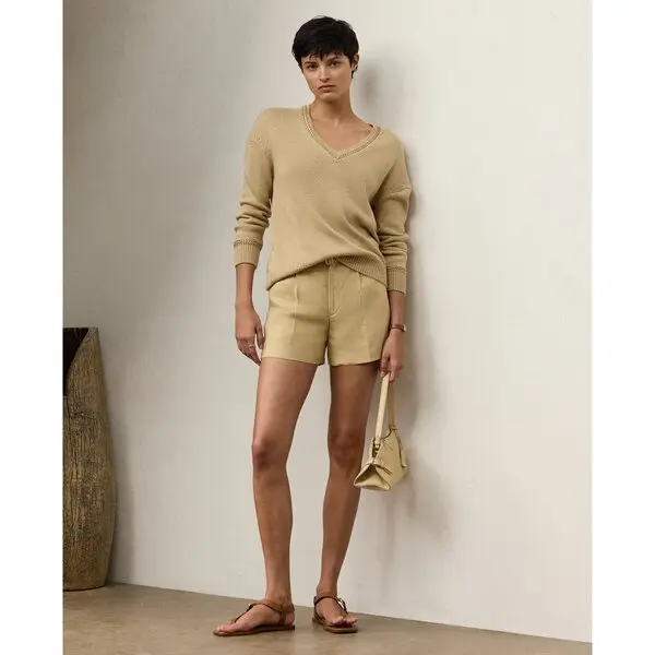 Ralph Lauren Denise Linen Short - Light Sand