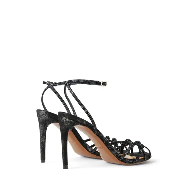 Ralph Lauren Kiera 95 Mm Embellished Metallic Sandal