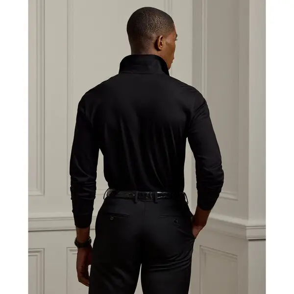 Ralph Lauren Piqué Long-sleeve Polo Shirt - Classic Black