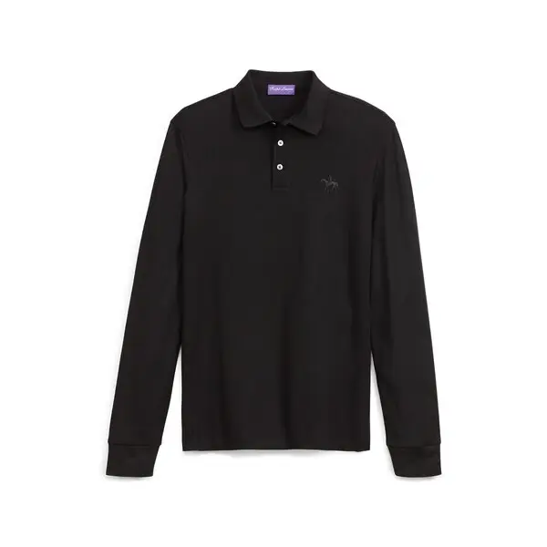 Ralph Lauren Piqué Long-sleeve Polo Shirt - Classic Black