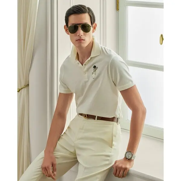 Ralph Lauren Custom Slim Fit Polo Bear Polo Shirt