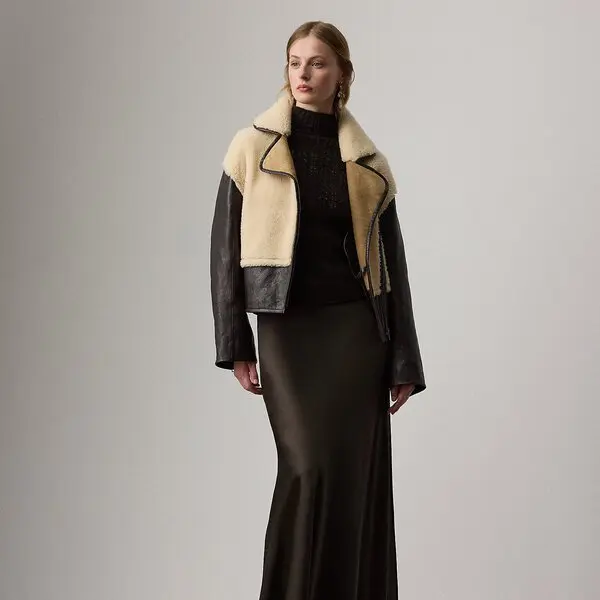 Ralph Lauren Masina Stretch Satin Skirt - Dark Brown