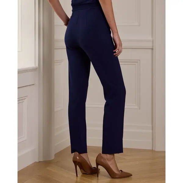 Ralph Lauren Simone Wool Crepe Pant - Navy