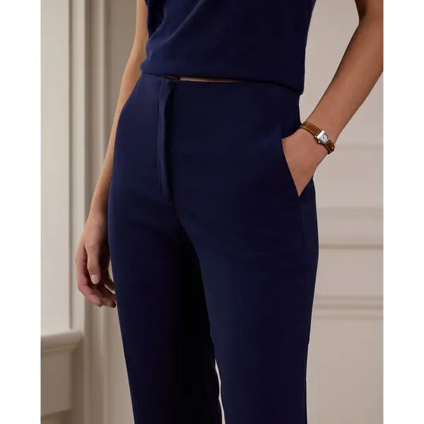 Ralph Lauren Simone Wool Crepe Pant - Navy