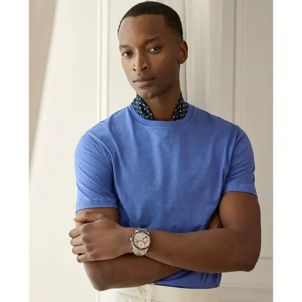 Ralph Lauren Lisle Crewneck T-shirt - Periwinkle Melange