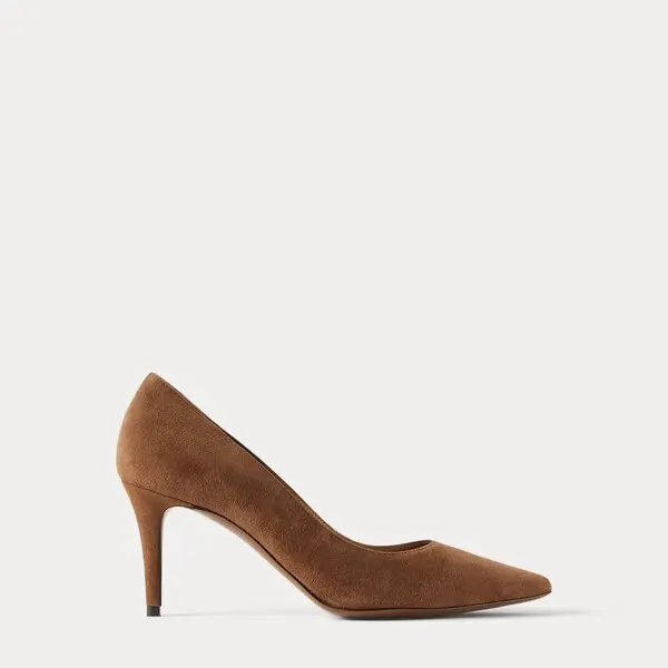 Ralph Lauren Tenney 75 Mm Goat-suede Pump