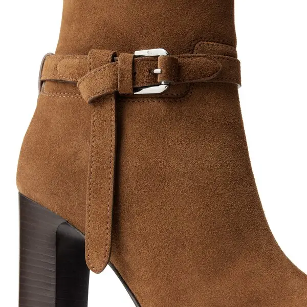 Ralph Lauren Donnely 90 Mm Calf-suede Bootie