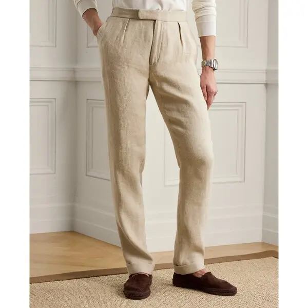 Ralph Lauren Textured Linen-blend Trouser