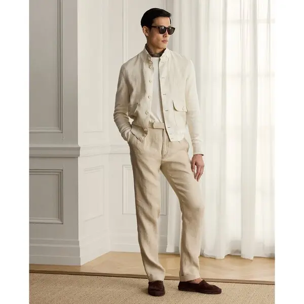 Ralph Lauren Textured Linen-blend Trouser