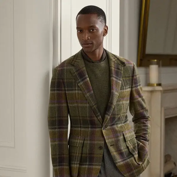 Ralph Lauren Kent Hand-tailored Plaid Sport Coat