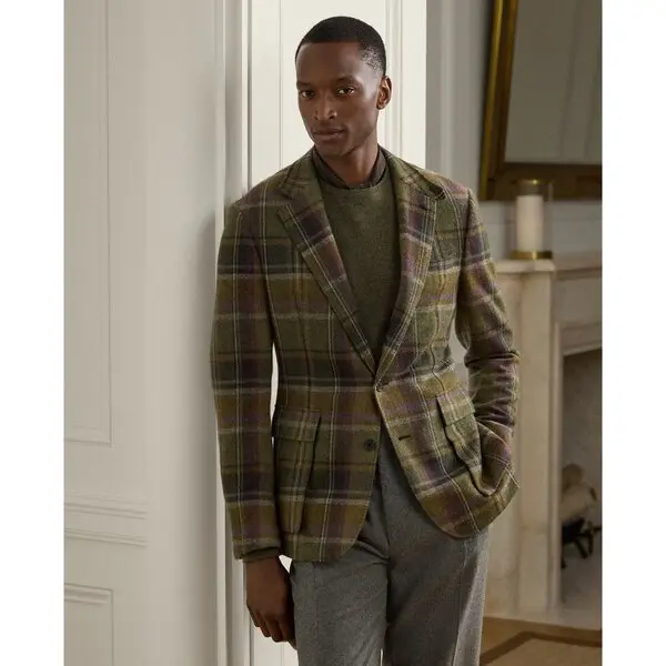 Ralph Lauren Kent Hand-tailored Plaid Sport Coat