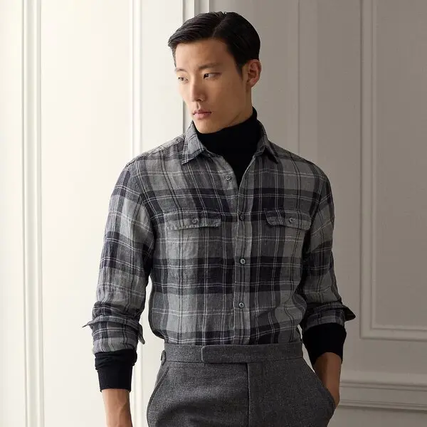 Ralph Lauren Plaid Linen Twill Shirt