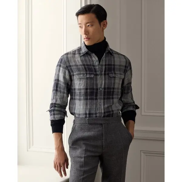Ralph Lauren Plaid Linen Twill Shirt