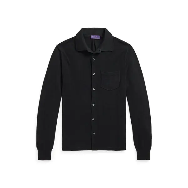 Ralph Lauren Textured Silk-cotton Shirt Sweater