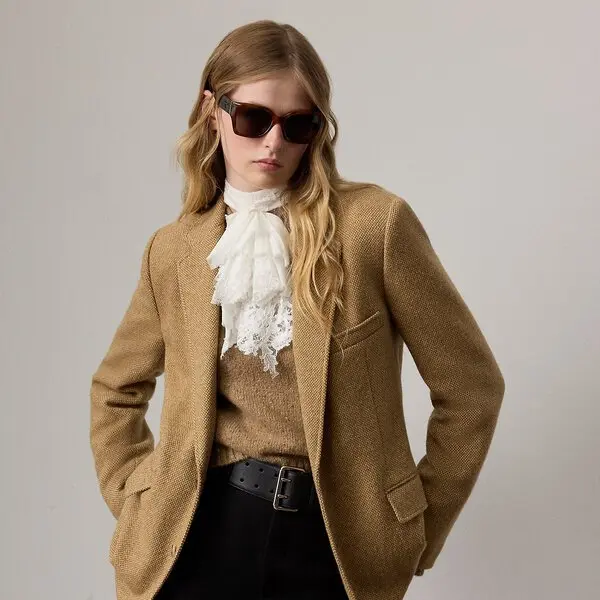 Ralph Lauren Eli Basket-weave Tweed Jacket