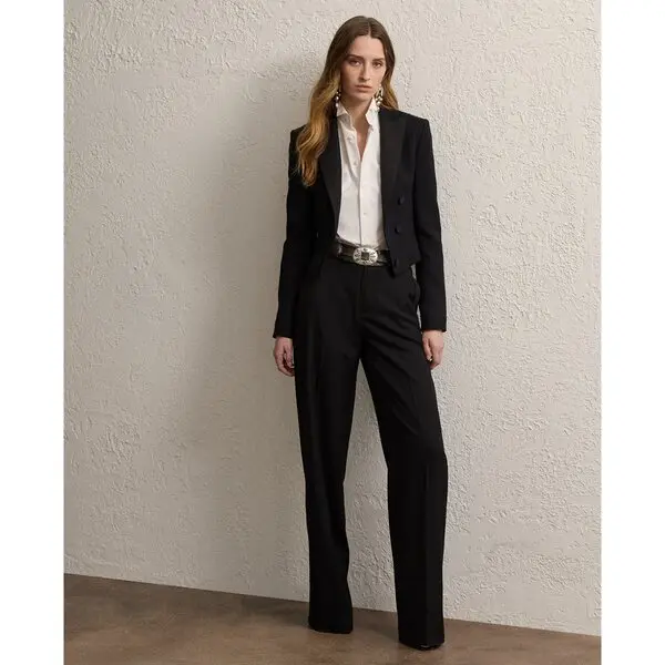 Ralph Lauren Spencer Wool Crepe Tuxedo Jacket