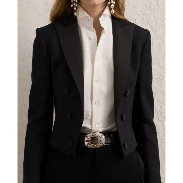 Ralph Lauren Spencer Wool Crepe Tuxedo Jacket