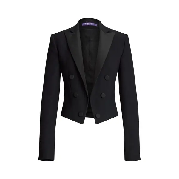 Ralph Lauren Spencer Wool Crepe Tuxedo Jacket