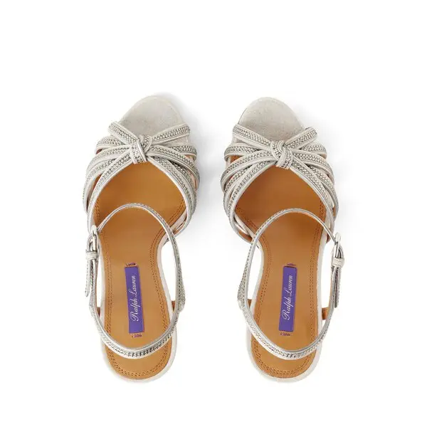 Ralph Lauren Kieran 95 Mm Embellished Suede Sandal