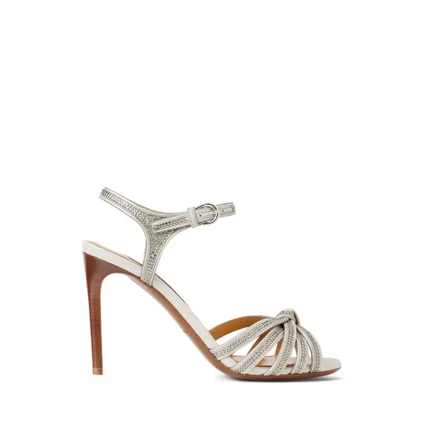 Ralph Lauren Kieran 95 Mm Embellished Suede Sandal