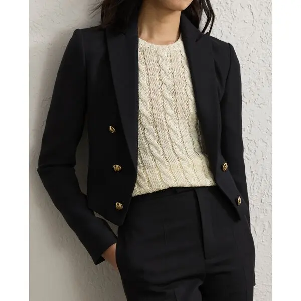 Ralph Lauren Spencer Wool Crepe Jacket
