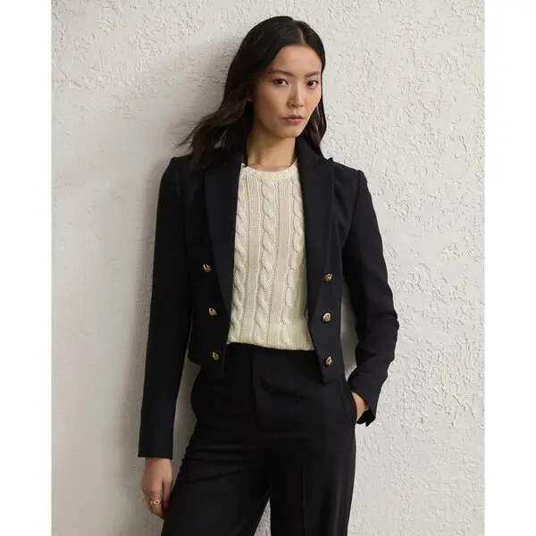 Ralph Lauren Spencer Wool Crepe Jacket