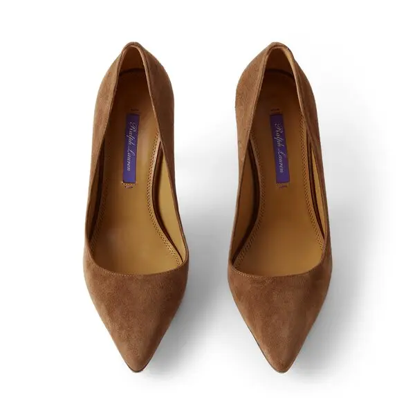 Ralph Lauren Tenney 95 Mm Goat-suede Pump