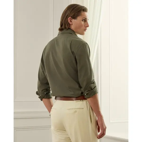 Ralph Lauren Glen Check Twill Shirt - Loden Moss