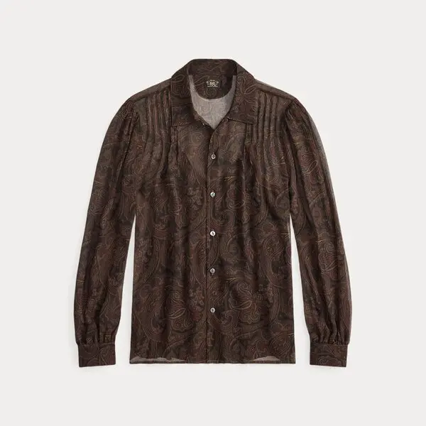 Ralph Lauren Paisley Silk Tie-back Blouse