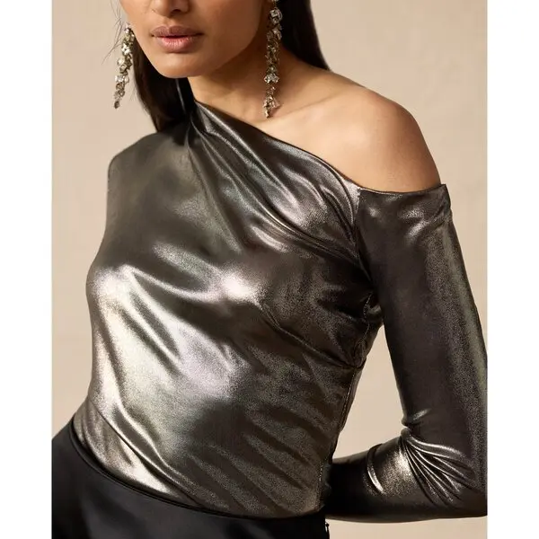 Ralph Lauren Metallic Jersey Long-sleeve Top - Asteroid