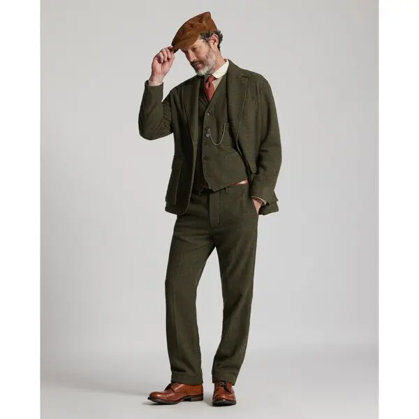 Ralph Lauren Windowpane Wool Tweed Officer’s Pant