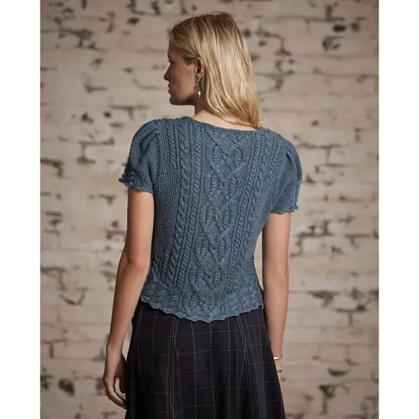 Ralph Lauren Linen-blend Cable-knit Top
