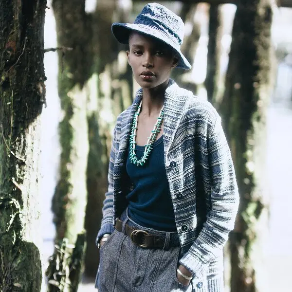Ralph Lauren Indigo Striped Linen-cotton Cardigan