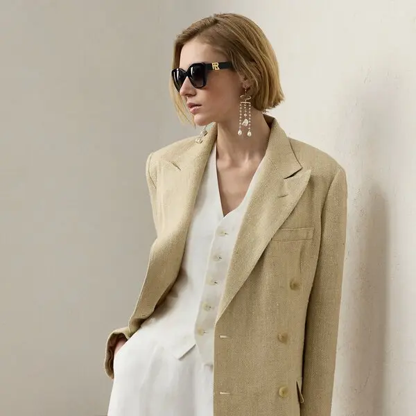 Ralph Lauren Vannesa Linen-blend Tweed Jacket