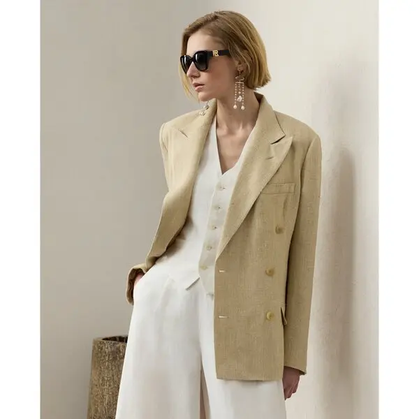 Ralph Lauren Vannesa Linen-blend Tweed Jacket