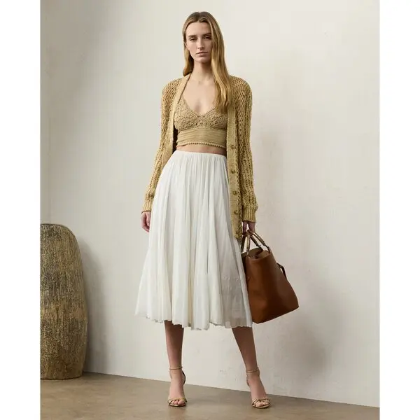 Ralph Lauren Hand-crocheted Floral Silk Bralette