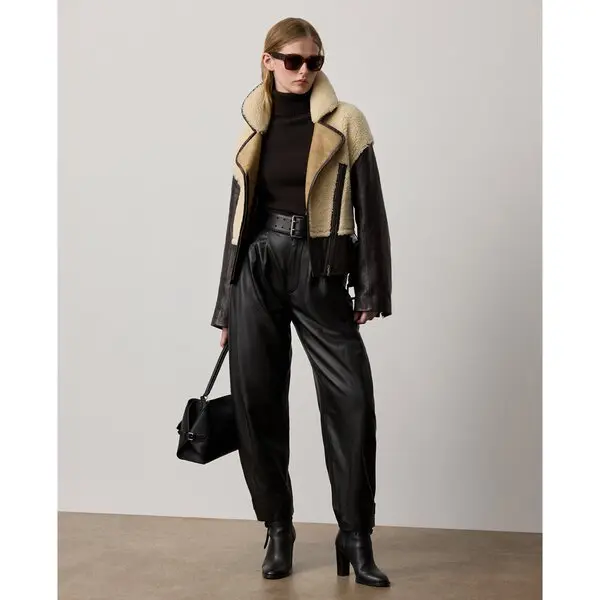 Ralph Lauren Jeanne Lambskin Pant