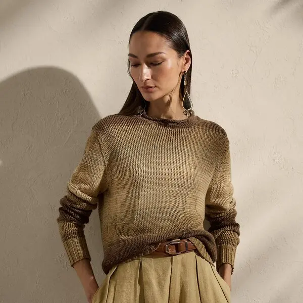 Ralph Lauren Ombré Linen-blend Rollneck Sweater