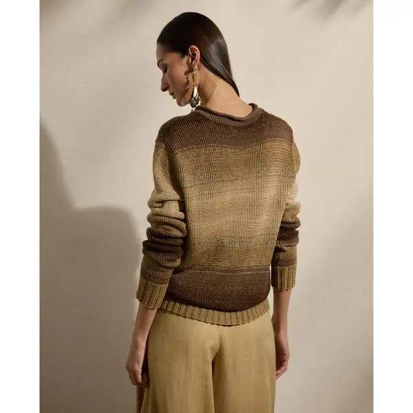 Ralph Lauren Ombré Linen-blend Rollneck Sweater