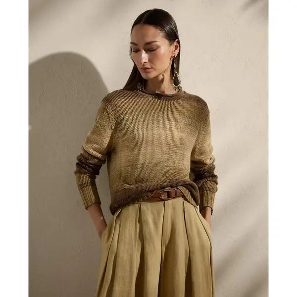 Ralph Lauren Ombré Linen-blend Rollneck Sweater