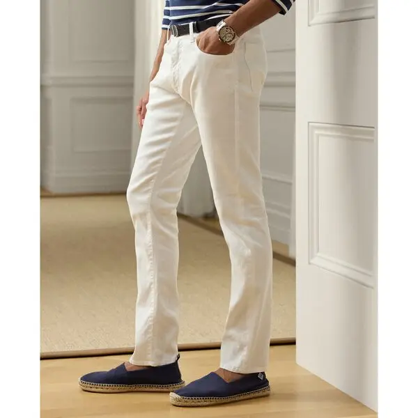 Ralph Lauren Slim Fit Stretch Linen-cotton Jean - Optic White