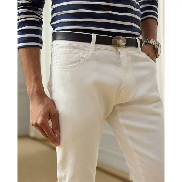 Ralph Lauren Slim Fit Stretch Linen-cotton Jean - Optic White