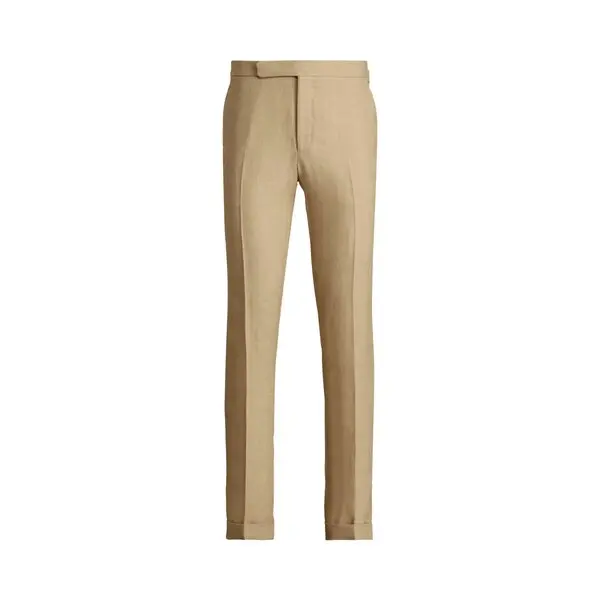 Ralph Lauren Gregory Hand-tailored Linen Trouser - Tan