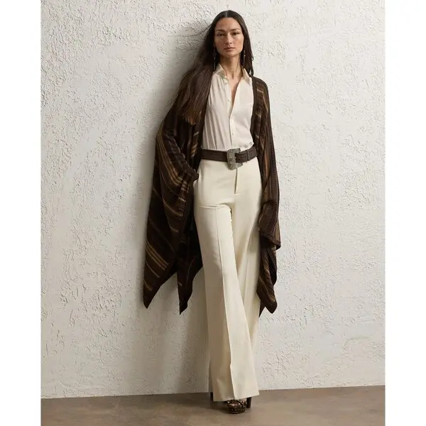 Ralph Lauren Textured Silk-blend Ruana Sweater