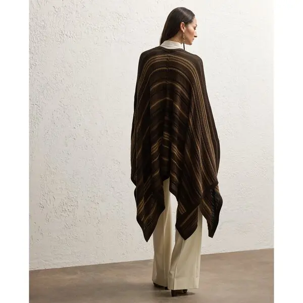 Ralph Lauren Textured Silk-blend Ruana Sweater