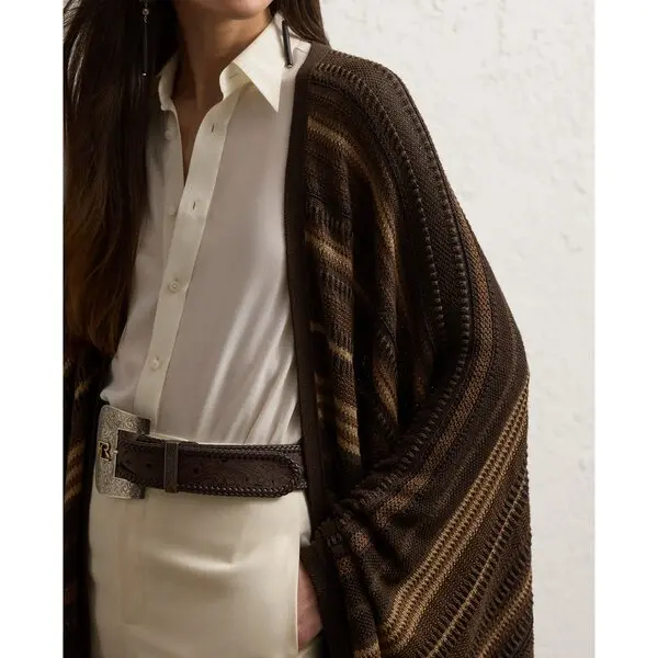 Ralph Lauren Textured Silk-blend Ruana Sweater