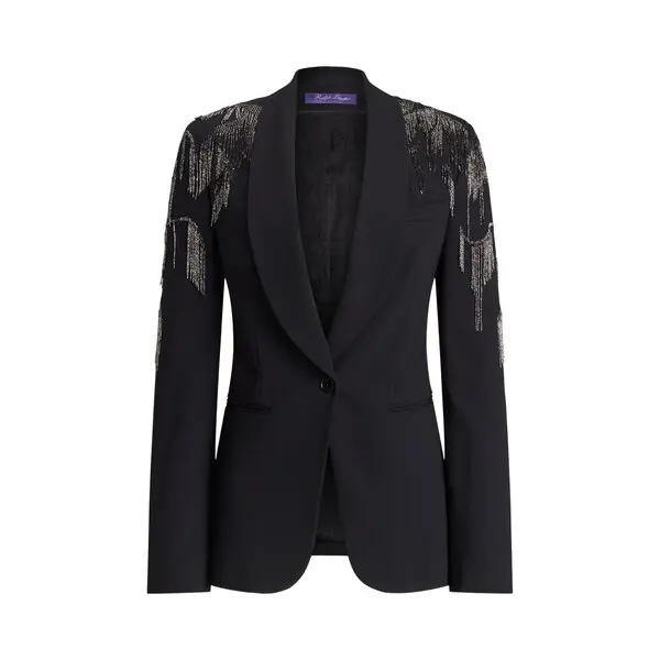 Ralph Lauren Tamara Embellished Wool Crepe Jacket
